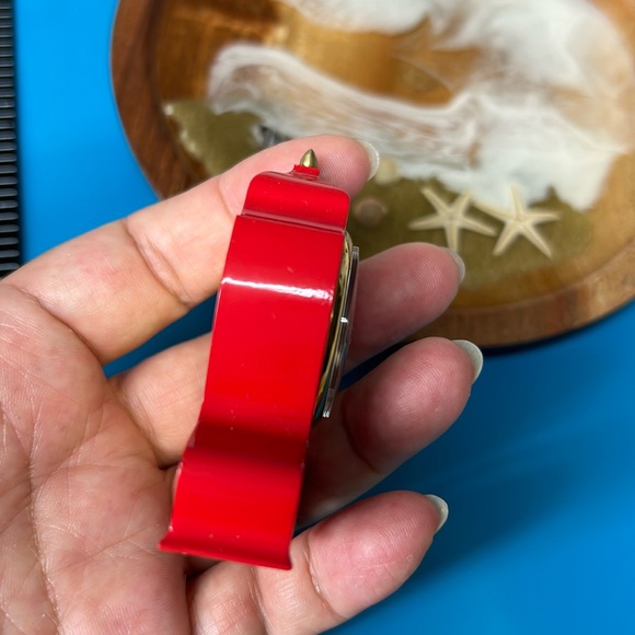 Vintage | Accents | Swiss Mini Boudoir Windup Red Table Clock For ...